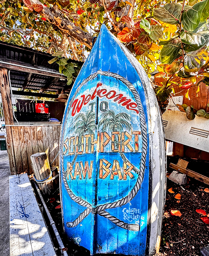 That hand-painted boat sign welcomes you to a slice of authentic Florida fishing culture that's becoming increasingly rare.