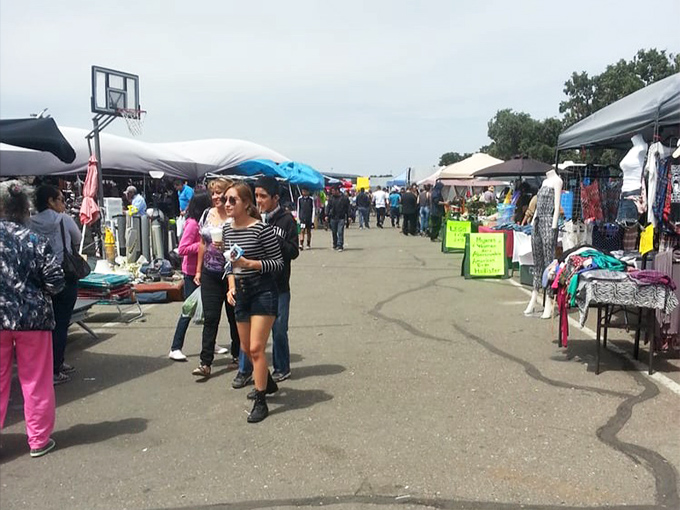 The community spirit shines bright as neighbors gather to buy, sell, and share stories at this local institution.
