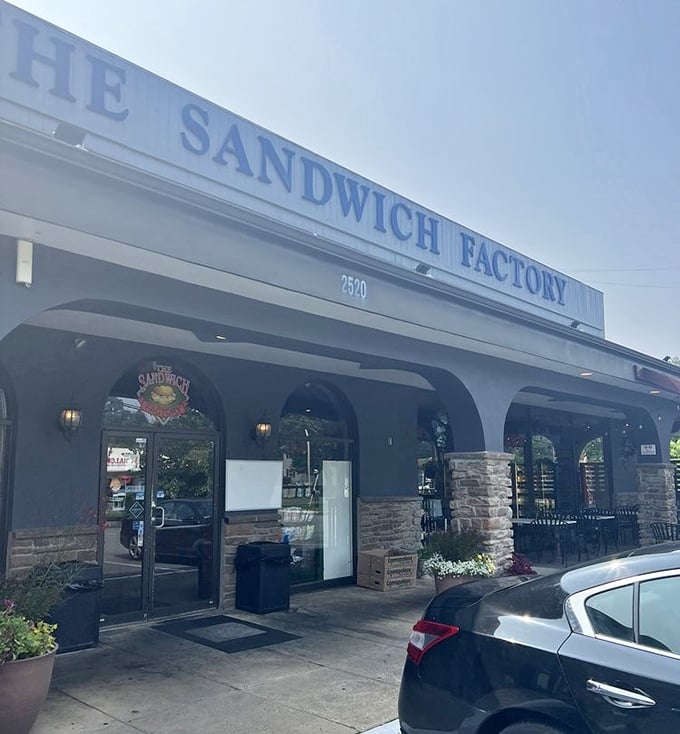 Clean lines and classic design make The Sandwich Factory instantly appealing. A sandwich destination that understands both style and substance.
