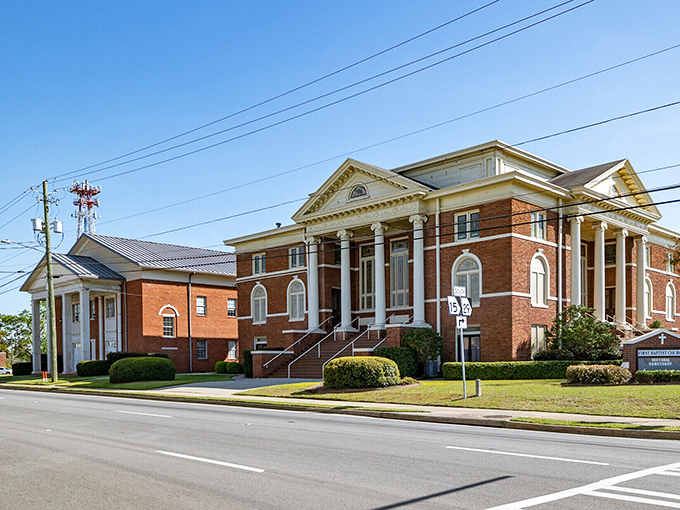 The classic architecture of Vidalia's downtown corner building speaks to the town's rich history and commitment to preserving its affordable small-town character.