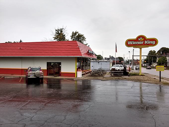 Rain or shine, this timeless drive-through keeps serving up hot dog royalty to grateful subjects across Ohio.