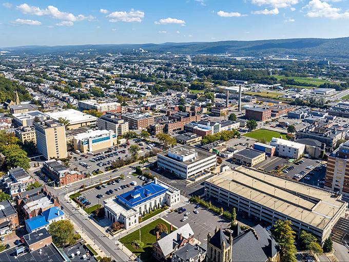 The Wyoming Valley cradles this city like nature's own rocking chair, gentle and eternally soothing.