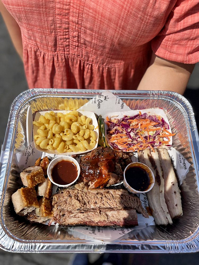 The kind of platter that makes vegetarians question their life choices. Four different meats, each more tempting than the last.