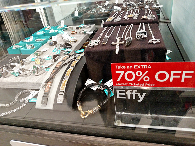 Jewelry displays offering 70% off prove that bling doesn't require a second mortgage&mdash;just strategic timing and shopping stamina.