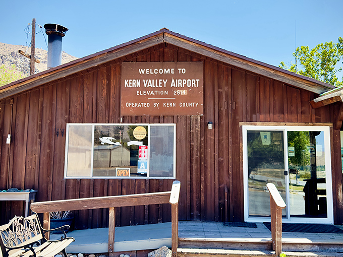 Kern Valley Airport's wooden cabin terminal proves that not all airports need to be steel and glass monuments to human stress.