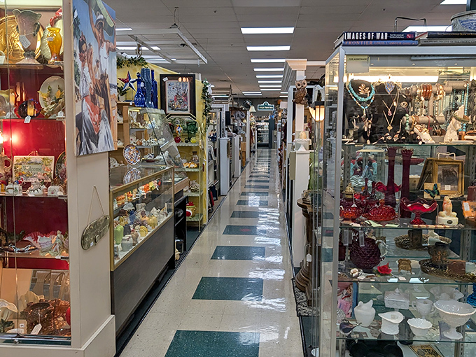 Aisles that stretch into infinity, where one person's discarded knick-knack becomes another's prized mantel centerpiece.