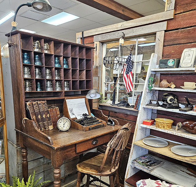 Someone once typed their dreams on that vintage typewriter. Now it waits for a new chapter.