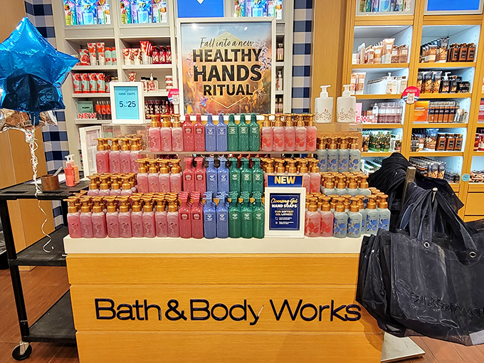 Bath & Body Works' colorful array of scented potions promises to transform your bathroom into a spa experience, at least until Monday morning arrives.