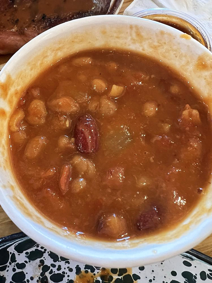 These aren't your cafeteria baked beans. Slow-simmered to perfection with bits of smoky meat, they're the side dish that frequently gets promoted to main event.