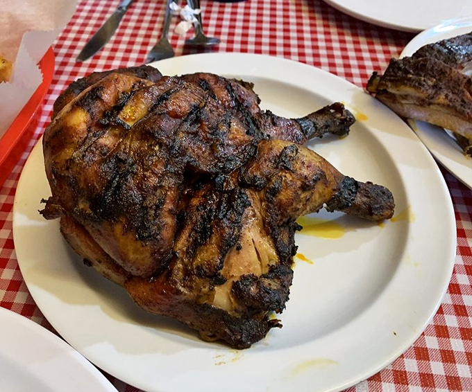 Barbecued chicken with skin so perfectly charred and crispy, it should have its own Instagram account and fan club.