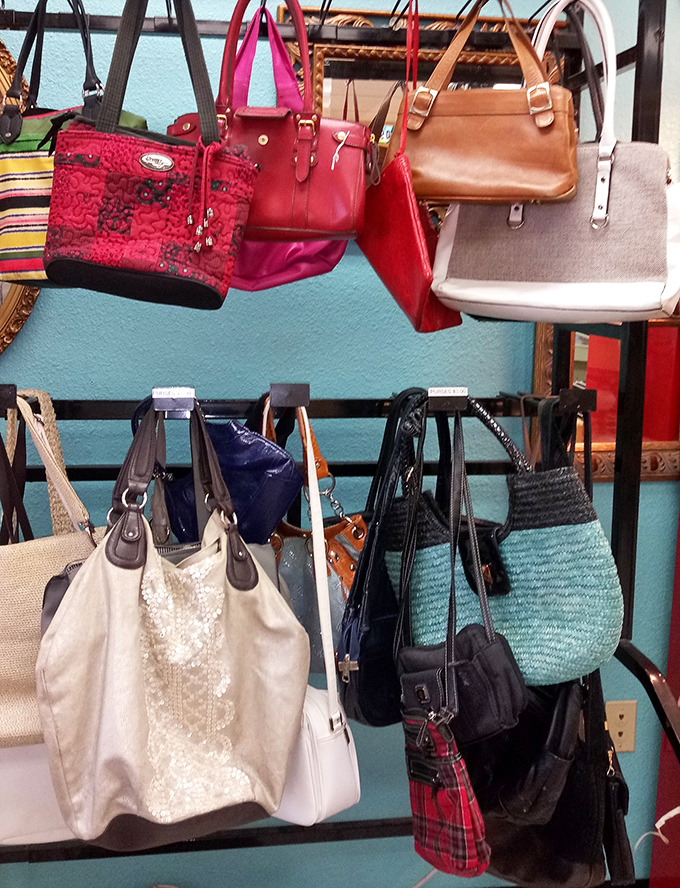 Designer handbags at thrift store prices make every shopping trip feel like winning the fashion lottery.
