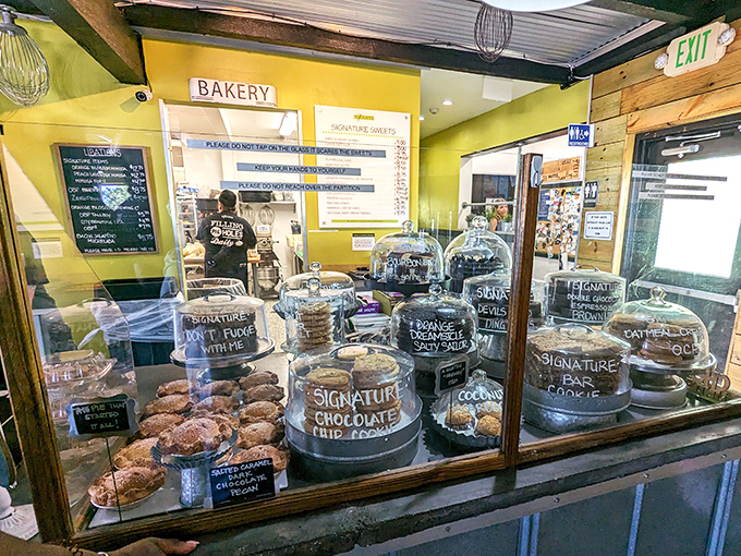 The bakery display case&mdash;where willpower goes to die and "I'll just have one bite" becomes the lie you tell yourself.