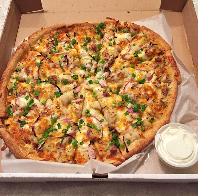 This isn't just pizza&mdash;it's a canvas where potato, cheese, and herbs create a masterpiece that would make any Italian grandmother nod approvingly.