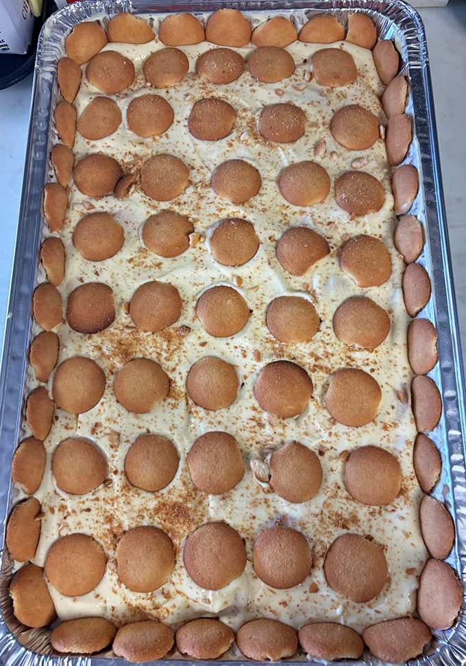 This isn't just banana pudding&mdash;it's a strategic arrangement of vanilla custard and cookies that would make any dessert tactician proud.