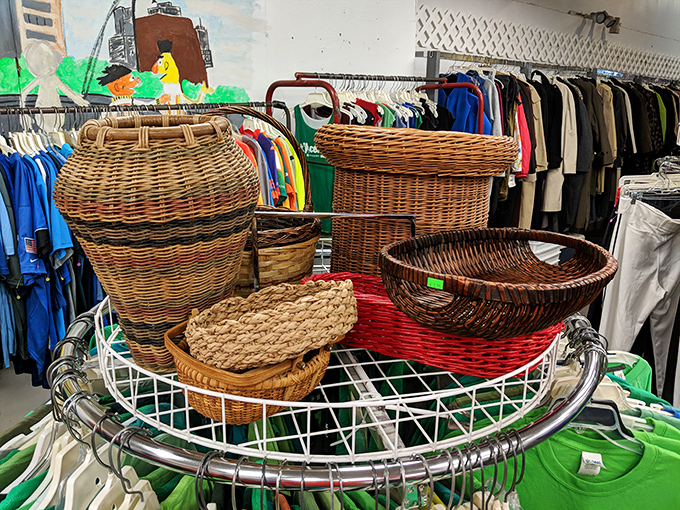 Basket case? More like basket paradise! These woven wonders await new lives as planters, storage, or that boho wall display you've been planning.