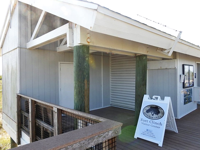 This unassuming beach pavilion serves as your gateway to coastal adventures. No fancy frills, just practical shelter from Florida's enthusiastic sun.