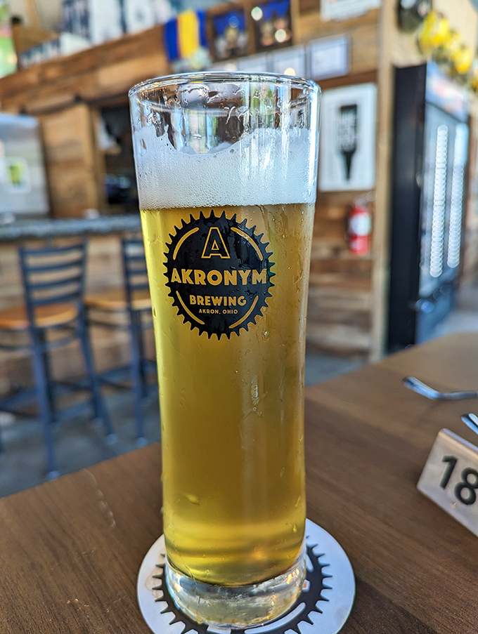 A cold local brew from Akronym Brewing offers the perfect counterpoint to Luigi's rich Italian fare&mdash;liquid gold that cleanses the palate between bites of pizza paradise.
