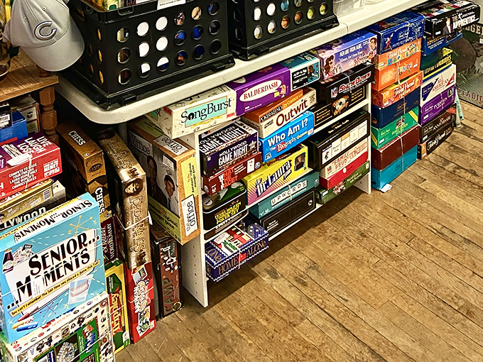 Board games galore! Before Netflix binges, families gathered around these boxes for entertainment and strategic sibling rivalries.