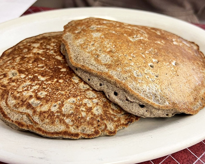 These buckwheat pancakes aren't just breakfast; they're edible history, golden-brown and ready for a drizzle of Ohio maple syrup.