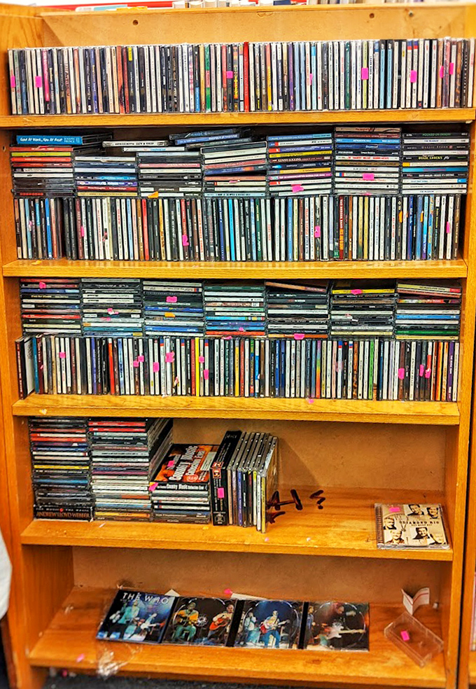 Music archaeology at its finest. Dig through these CD stacks and unearth that album you haven't heard since your car had a cassette player.