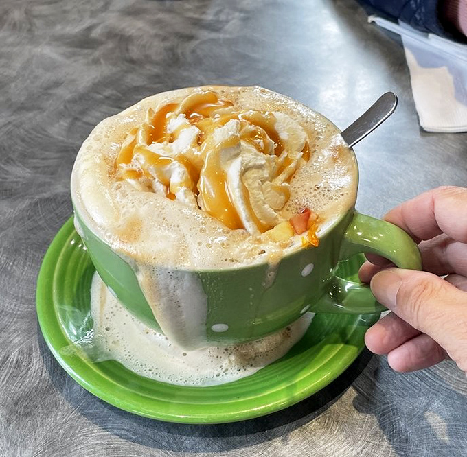 That caramel-topped latte isn't just a beverage&mdash;it's morning motivation in a polka-dotted mug. Coffee art that deserves gallery space.