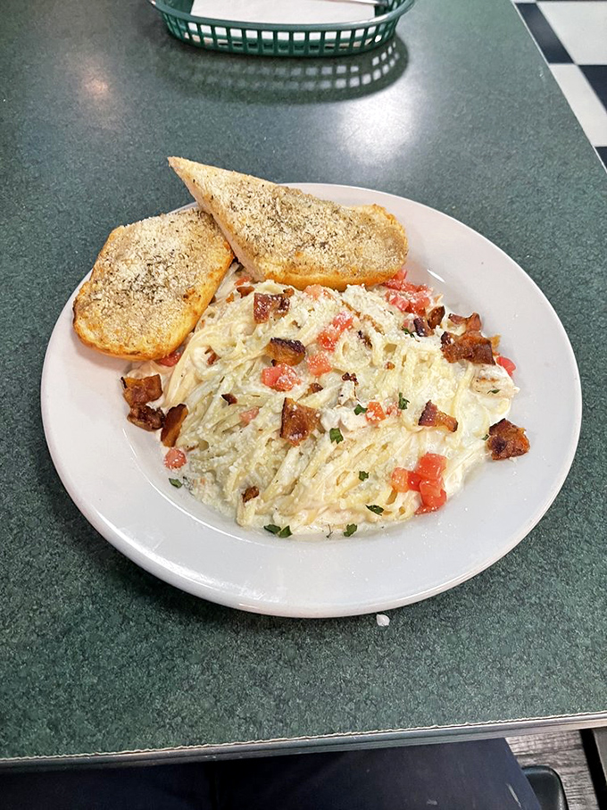 A pasta dish that doubles as a masterpiece. Creamy Alfredo sauce, tender chicken, and a medley of flavors with enough richness to keep you satisfied all day.
