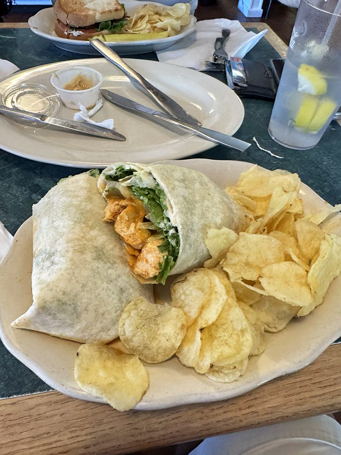The chicken wrap &ndash; proof that simple ingredients handled with respect create lunchtime magic that puts sad desk salads everywhere to shame.
