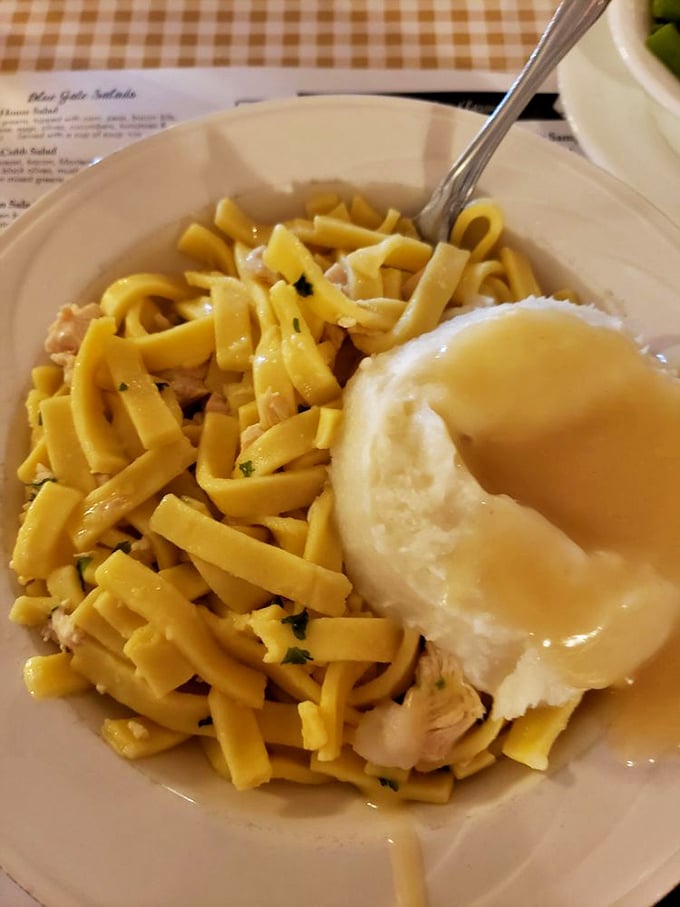 Homemade noodles thick enough to have substance but tender enough to make you question all other pasta experiences in your life.