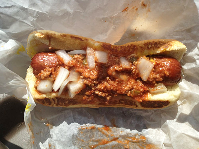 This isn't just a chili dog&mdash;it's a masterpiece of contrasting textures and flavors that somehow manages to be both nostalgic and exciting.