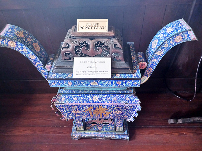 The Chinese Charcoal Warmer isn't just functional&mdash;it's a masterpiece of cloisonn&eacute; artistry that would make even the most minimal decorator reconsider their life choices.