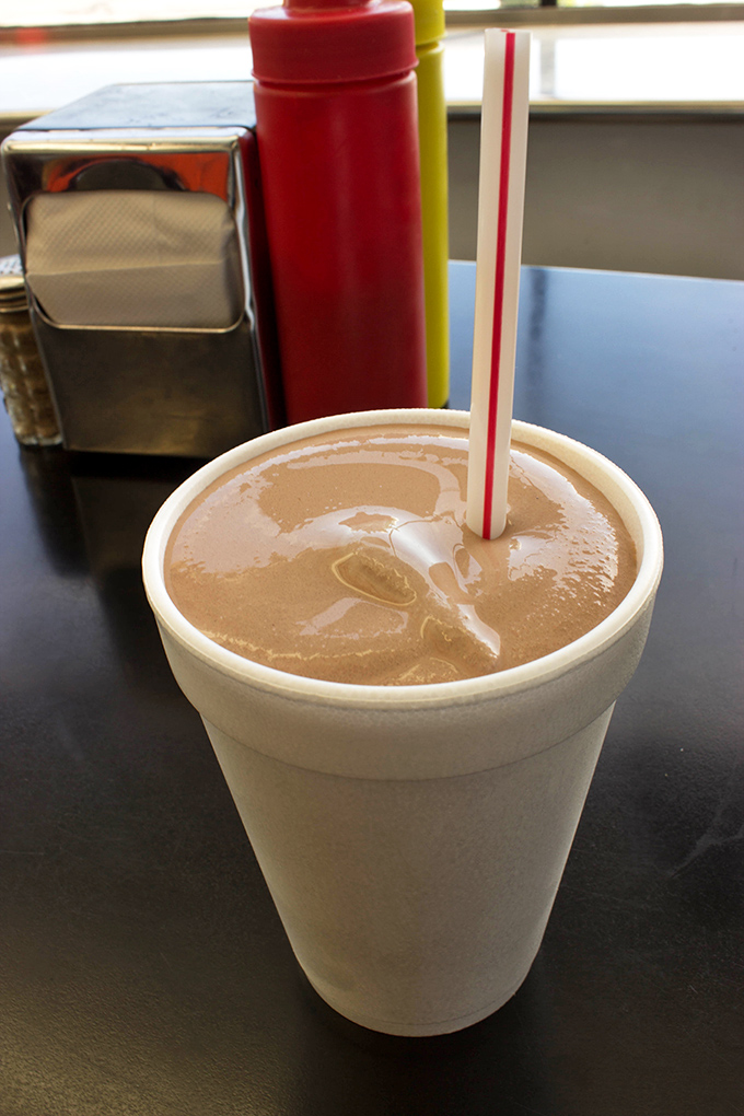 A chocolate shake so thick the straw stands at attention&mdash;the perfect cool counterpoint to Hunter House's hot-off-the-grill offerings.
