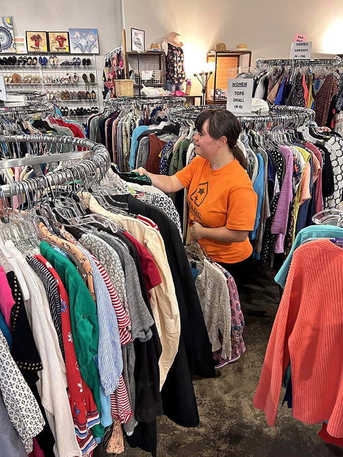 Rack after rack of fashion possibilities where eagle-eyed shoppers can spot designer labels hiding among everyday treasures.