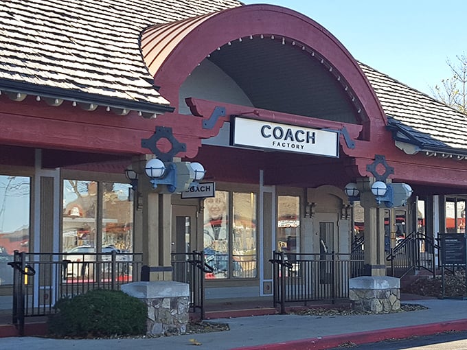 Coach's elegant storefront stands ready to fulfill handbag dreams at prices that might actually leave room in said handbag for, well, money.