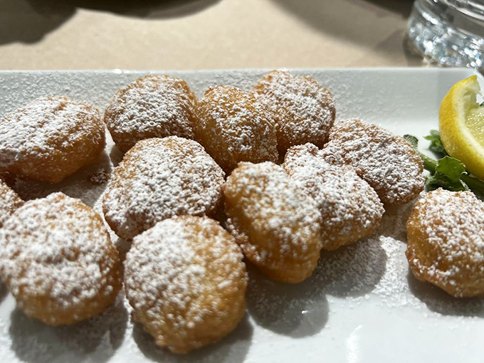 These powdered sugar-dusted fritters are what donut holes dream of becoming when they grow up.