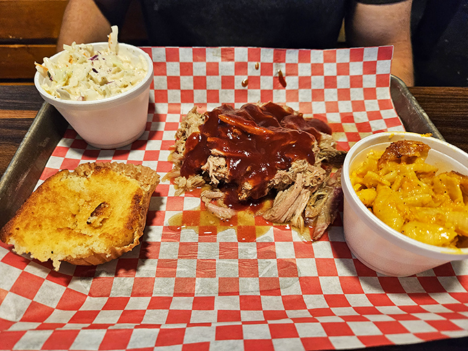 The red-checkered paper isn't just nostalgic&mdash;it's practical camouflage for the delicious crime scene your meal is about to become.