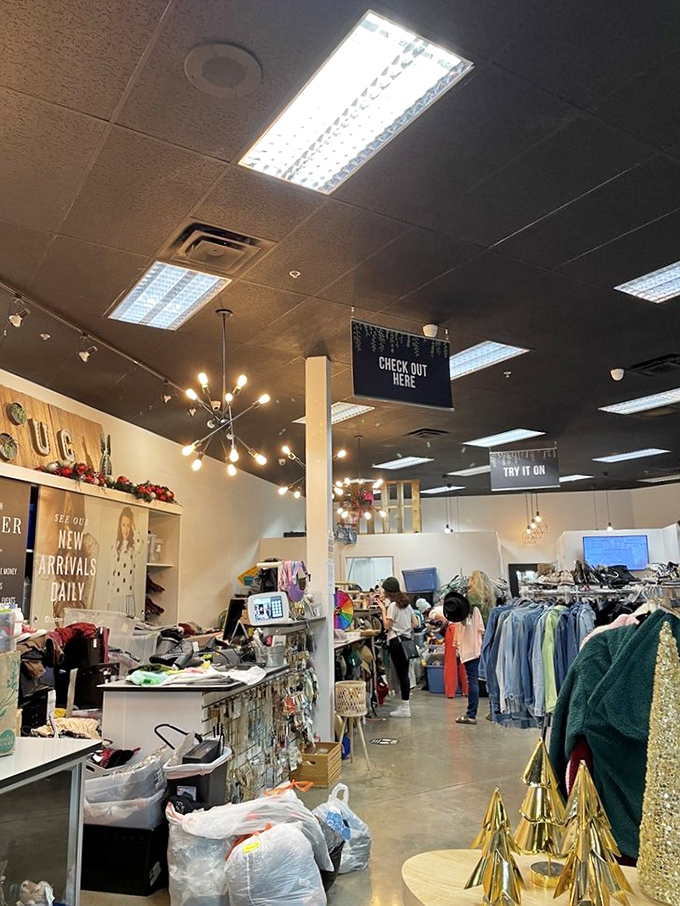Command central! Where fashion finds its new home and shoppers discover that style sustainability looks surprisingly like a well-organized retail space.