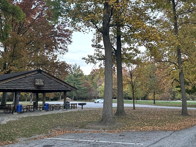 Even royalty needs to eat! This rustic pavilion offers the perfect spot for a picnic feast after exploring the castle grounds.