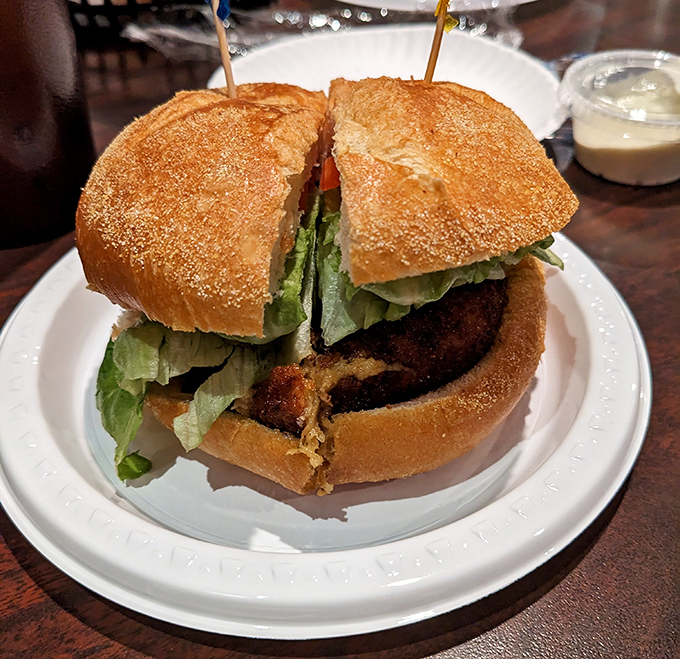 The crab cake that escaped Maryland and found happiness on a kaiser roll in Pennsylvania.