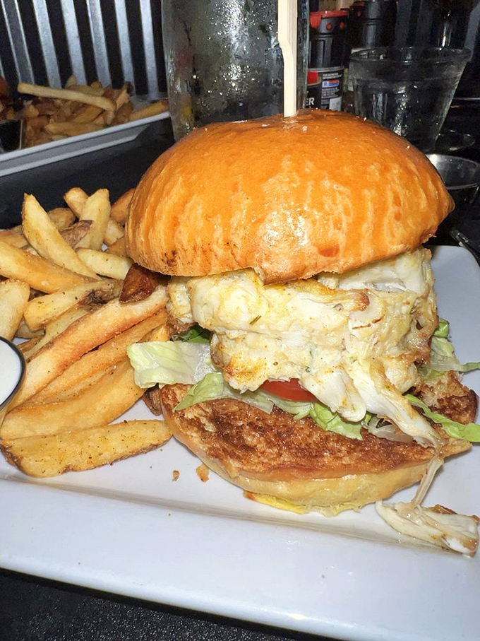 This crab cake sandwich doesn't hide behind fillers&mdash;it's all lump crab in a golden-brown suit of deliciousness.