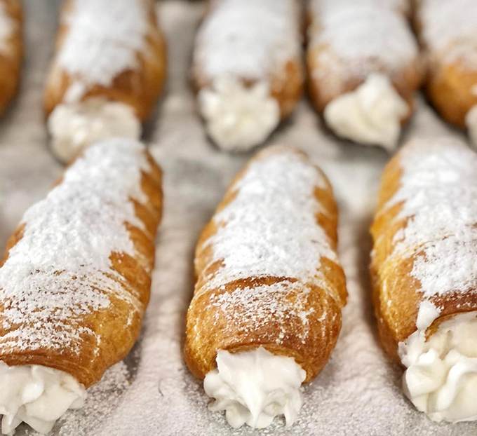 Cream horns that would make a unicorn jealous&mdash;delicate pastry shells filled with clouds of sweetened cream that disappear faster than your willpower.