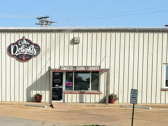 Sweet shop windows tempt passersby with homemade delights that remind us life's simplest pleasures often taste the best.
