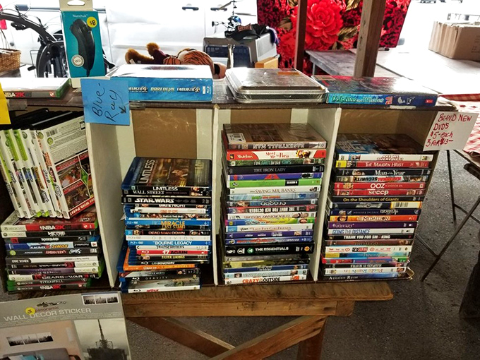 The physical media section: where DVD collectors still reign supreme. Remember when "streaming" just meant what happened when you left the milk out?