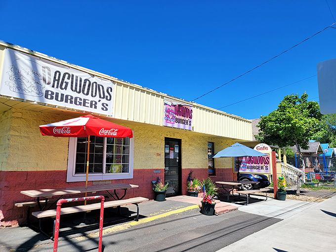 Dagwood's Burgers – where the yellow building is cheerful and the burgers are serious business. No artisanal pretension, just honest hunger satisfaction.