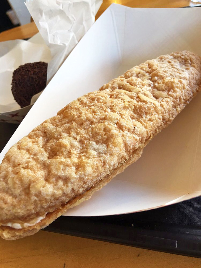 The Danish waffle – a golden, crispy testament to the fact that sometimes the simplest pleasures deliver the most profound satisfaction.