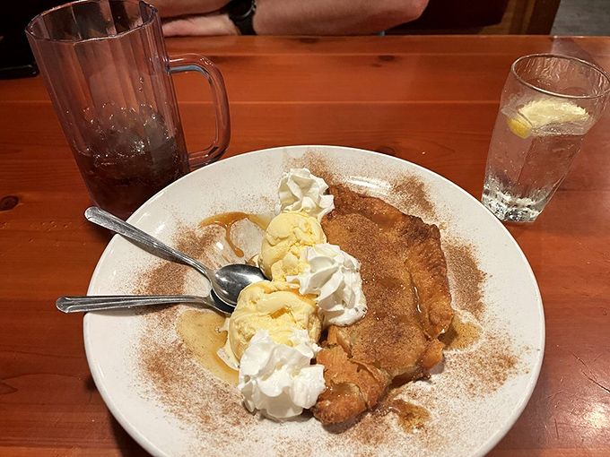 Apple pie, deep-fried and dusted with cinnamon, proves that America's dessert can indeed be improved upon. Sorry, Grandma.