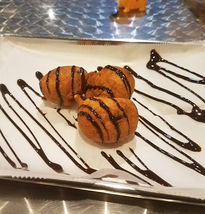 Deep-fried Oreos drizzled with chocolate &ndash; because after conquering mountains of meat, you deserve a dessert that's equally indulgent and slightly ridiculous.