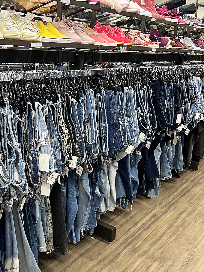 Denim heaven exists, and it's arranged by size. Finding jeans that fit both your body and budget shouldn't require divine intervention.