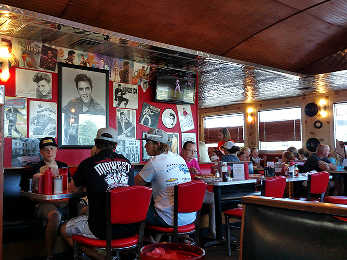 The walls tell stories of American icons while diners create their own memories, one bite at a time.
