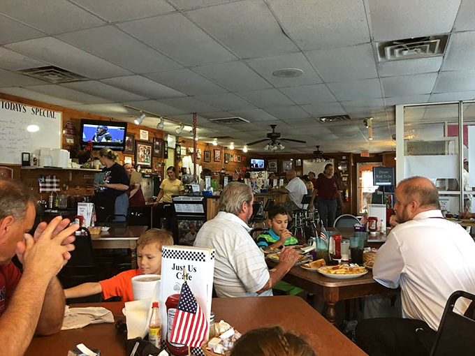 Early birds catch more than worms here—they secure prime spots at tables where breakfast magic unfolds in comfortable companionship.