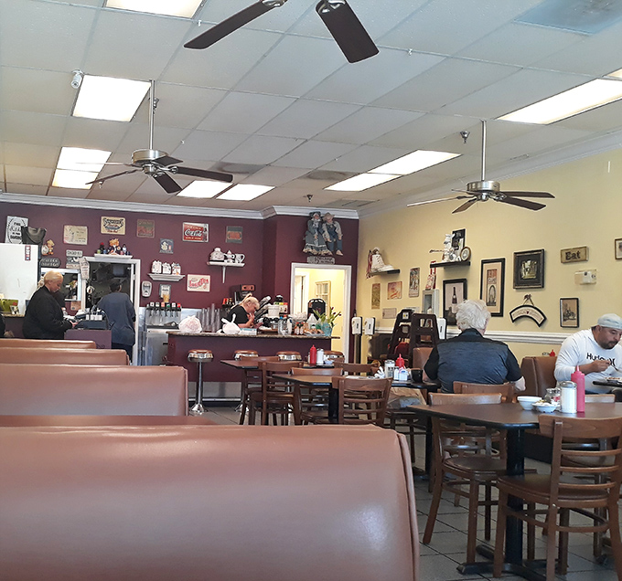 The morning rhythm of Ally's—regulars at their usual tables, servers navigating the floor with practiced ease, and the comforting hum of breakfast conversation.